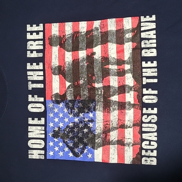 Jerzees | Tops | Patriotic Red White And Blue Tee Shirt Largemeduim ...